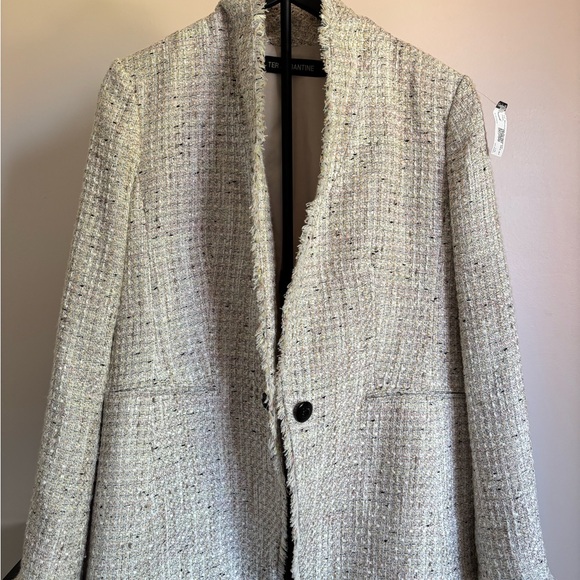 Ter Et Bantine | Jackets & Coats | Ter Et Bantine Tweed Fringe Blazer ...
